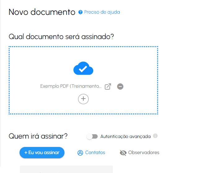 Função do signatário: use para inserir testemunhas em seu documento!
