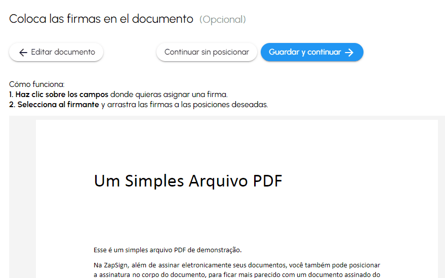 ¿Cómo posicionar firmas en el documento?
